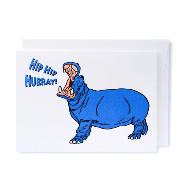 Greeting Card "Hippo Hurray" - elizabethW